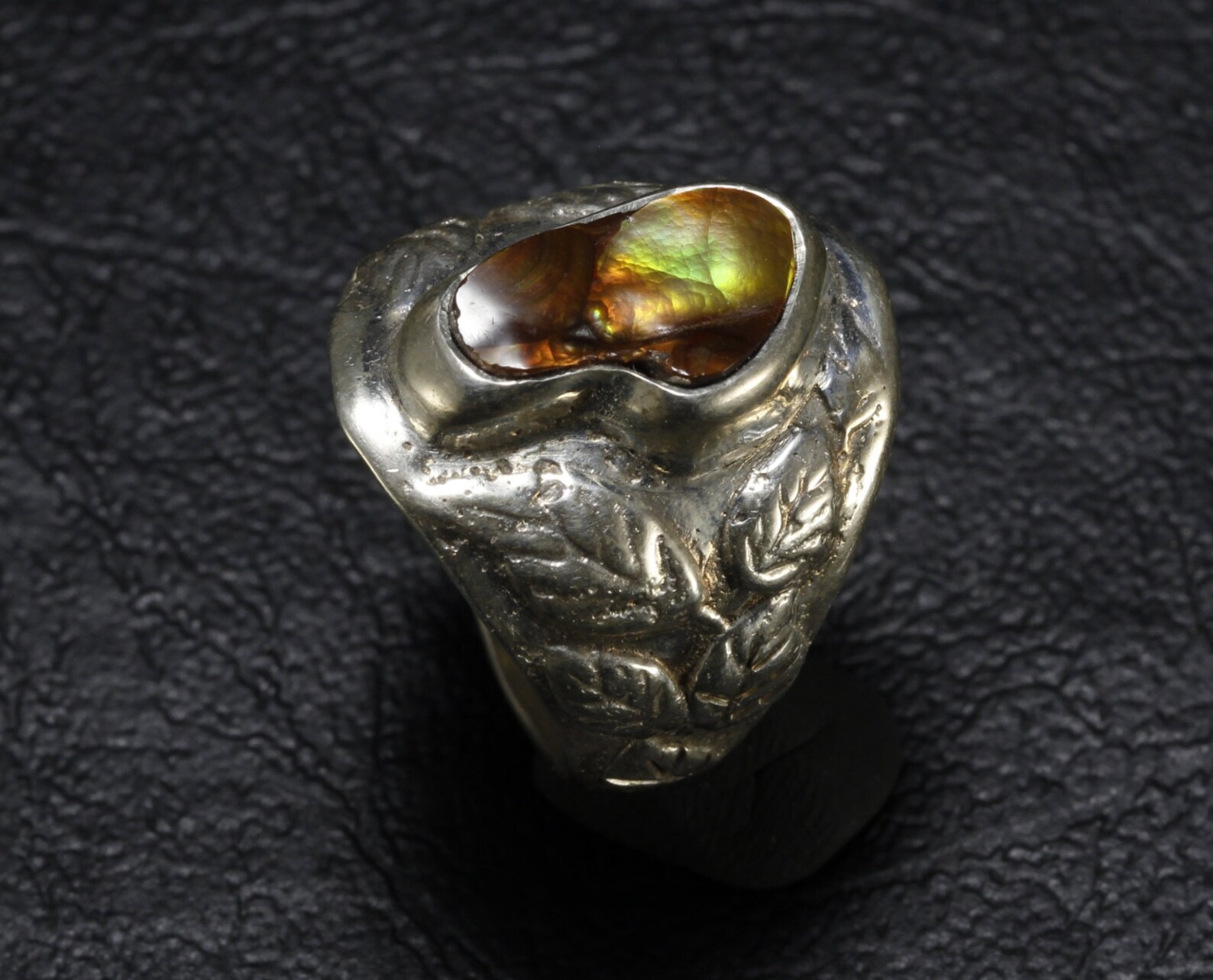 Autum Leaves Hand Carved Fire Agate Silver Ring - Etsy