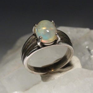 Mexican Contra Luz Opal ! Set in Silver Ring - Etsy