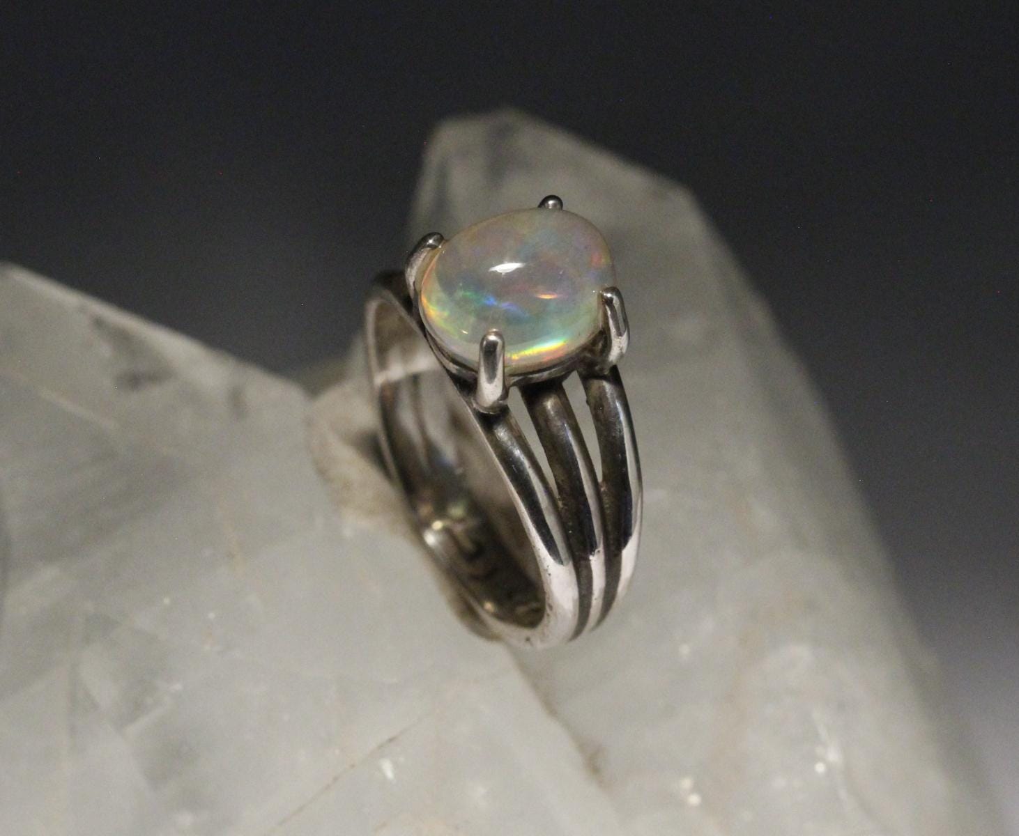 Mexican Contra Luz Opal ! Set in Silver Ring - Etsy