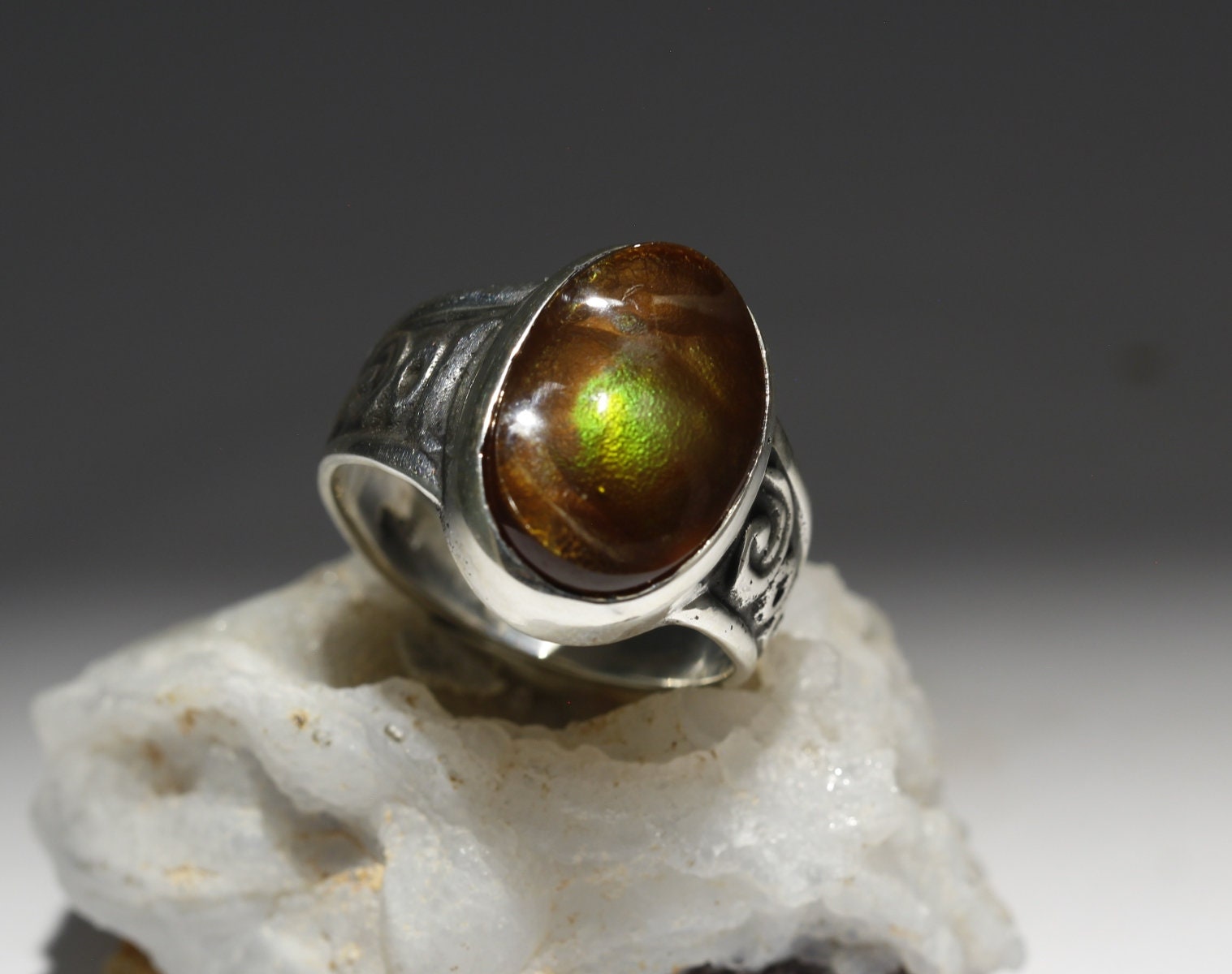 FANTASIC Fire Agate! in Sterling Silver Ring - Etsy