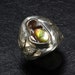 Autum Leaves Hand Carved Fire Agate Silver Ring - Etsy