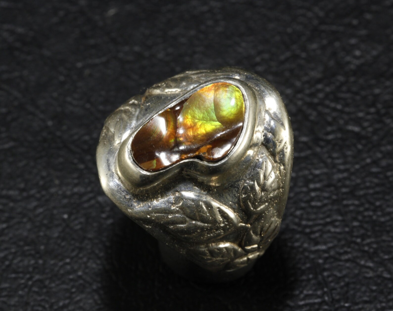 Autum Leaves Hand Carved Fire Agate Silver Ring - Etsy