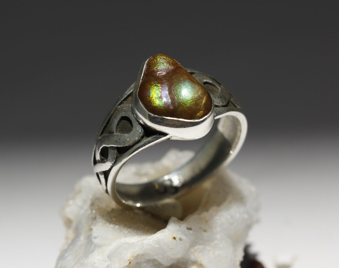 UTOPIAN GREENS Fire Agate Sterling Silver Ring - Etsy