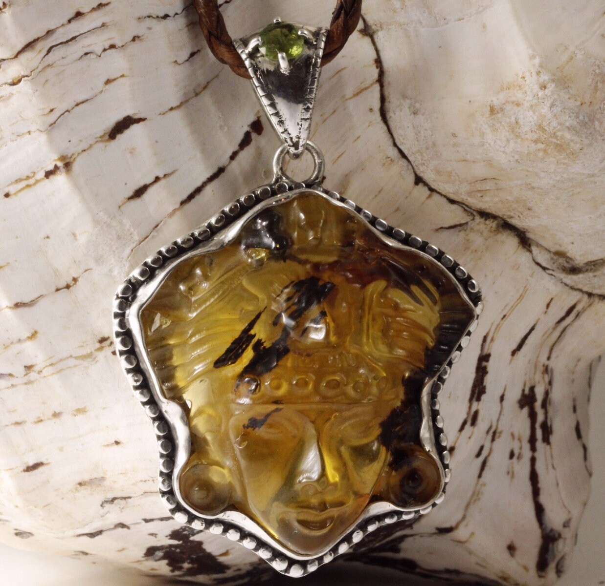 Zapotec Warrior Carved in Amber Set in Sterling Silver Pendant - Etsy