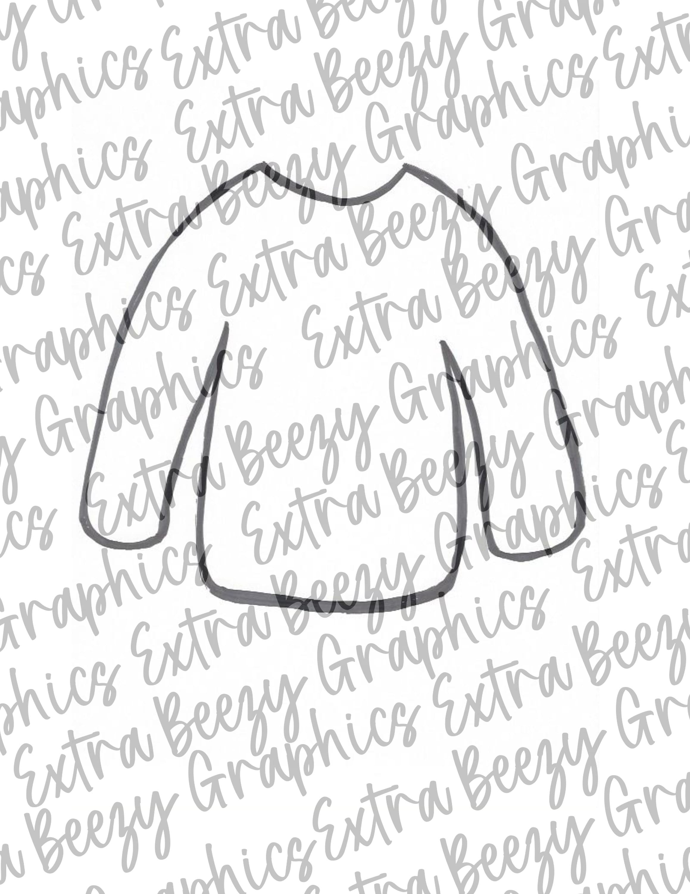 Sweater Craft Blank Printable 2 Sizing Options - Etsy