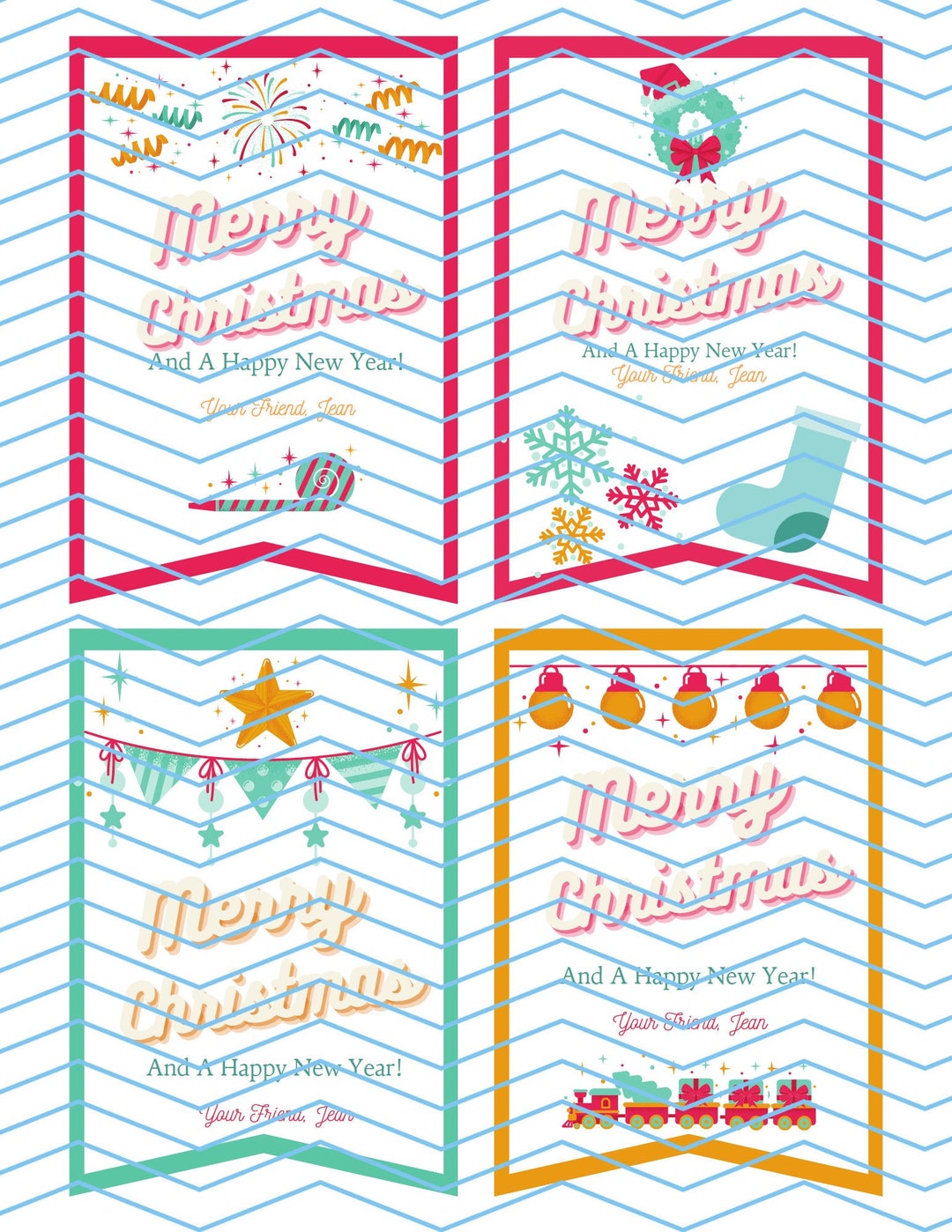 Goody Bag Tags - Christmas - Kids - Merry Christmas - Etsy