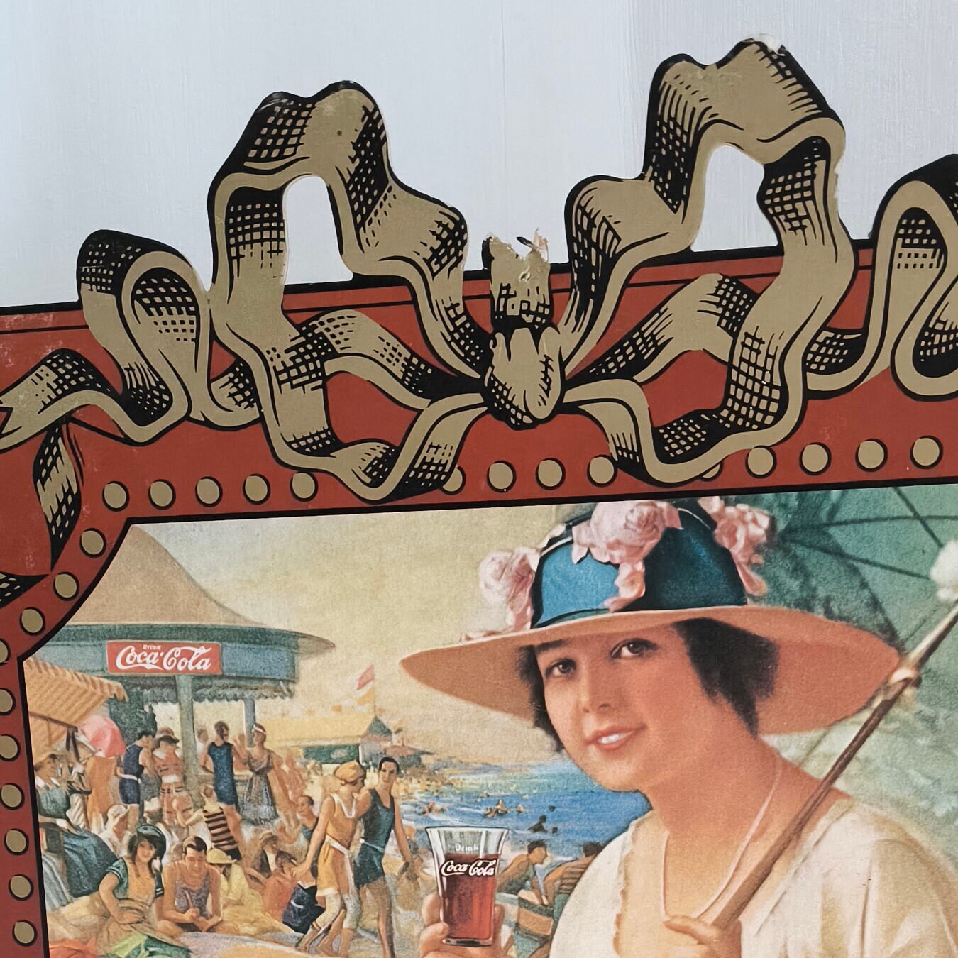 Coca Cola, Advertising Sign, Cardboard Sign "beach Girls 1918" - Etsy