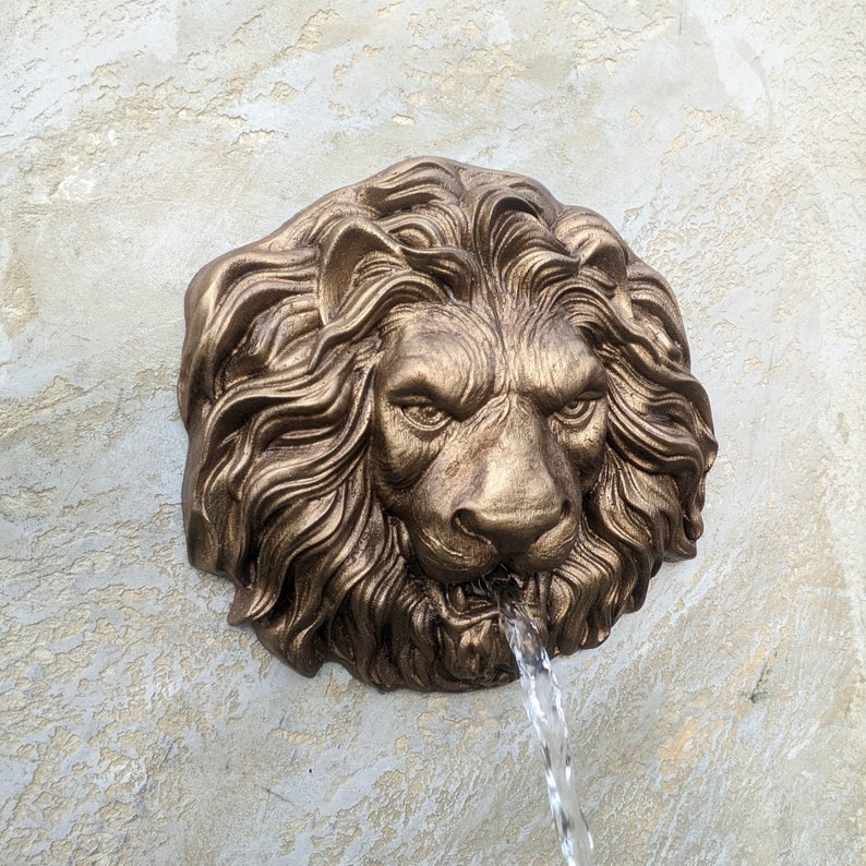 Lion Head Wall Fountain for Pool Design Lion Head Water Spitter Lion ...