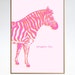Preppy Zebra Print | Pink Preppy Wall Art | Pink and Orange Art Print ...