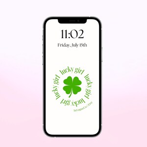 Lucky Girl iPhone Wallpaper | Aura Background | Minimalistic iPhone ...