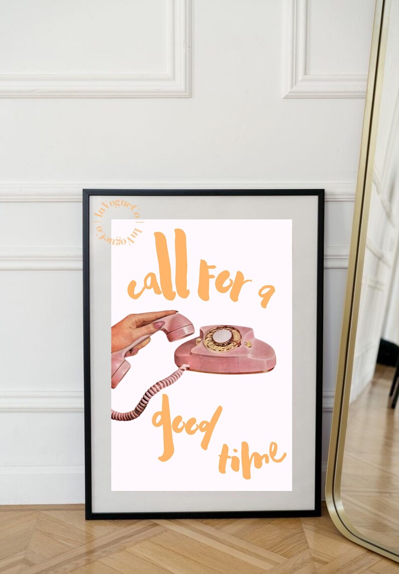 Call for a Good Time Art Print | Trendy Wall Art | 50s Art Print ...