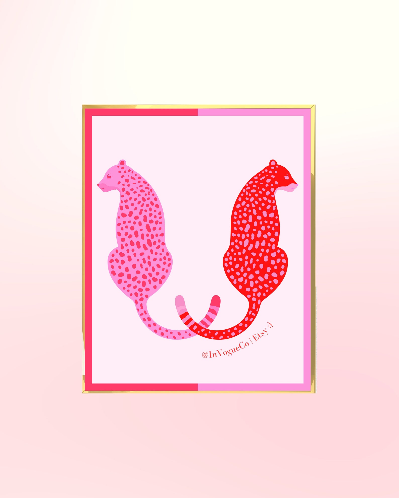 Art Print | Cheetah | Aesthetic Preppy Wall Art | 1PCS | Dorm Room ...