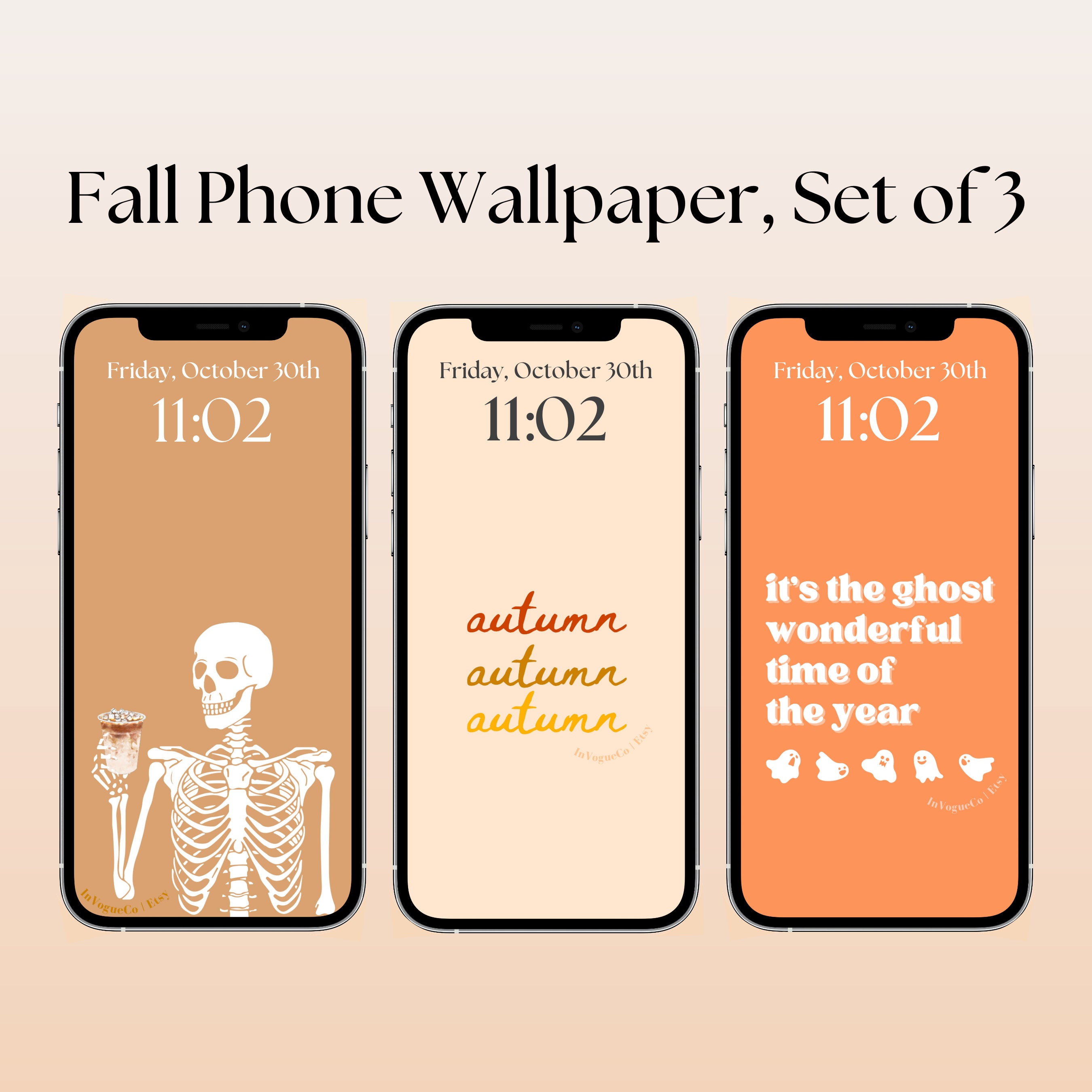 Fall Aesthetic Wallpaper Fall Lockscreen Wallpaper Fall iPhone ...