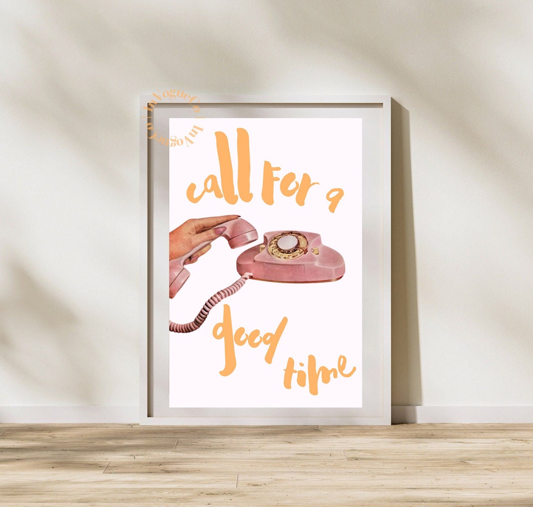 Call for a Good Time Art Print | Trendy Wall Art | 50s Art Print ...