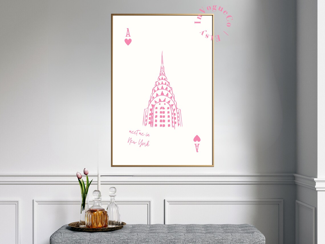 Ace of Hearts Art Print New York Art Print Ace Card Poster Playing Card ...