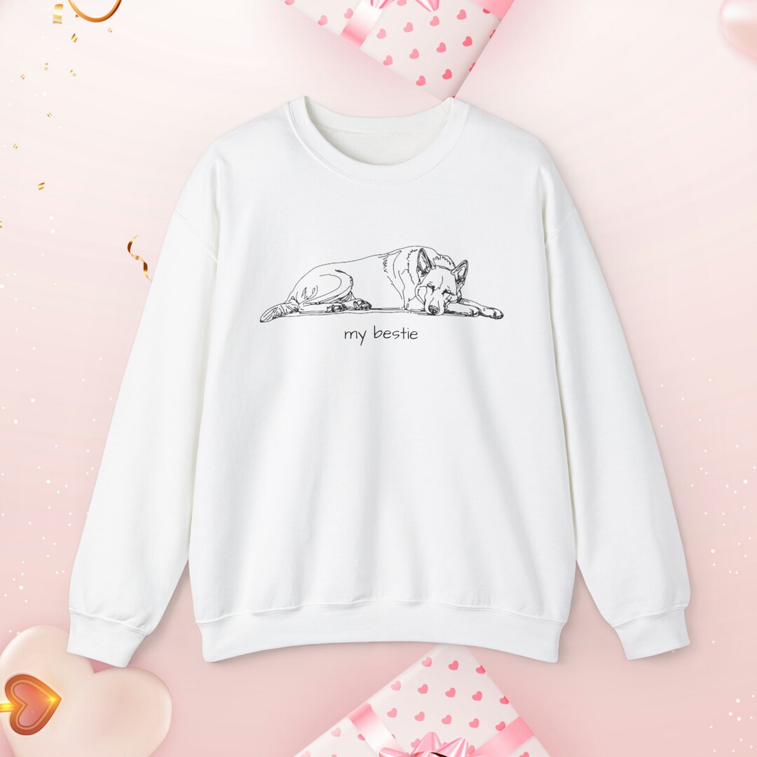 Shepard my Bestie Sweatshirt, Malinois German Shepard Mix Hand Drawn ...