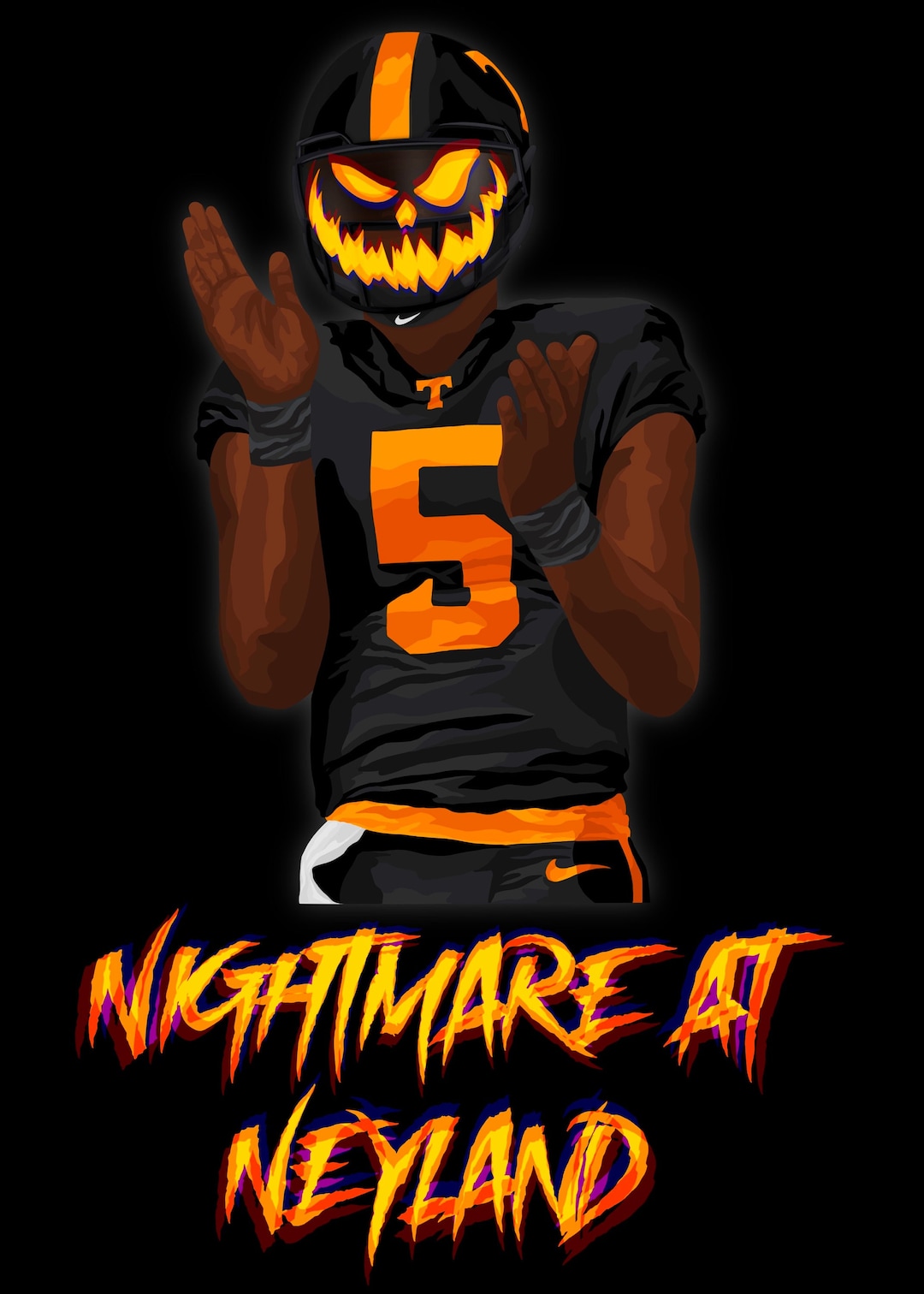 Hendon Hooker Tennessee Volunteers Nightmare at Neyland - Etsy