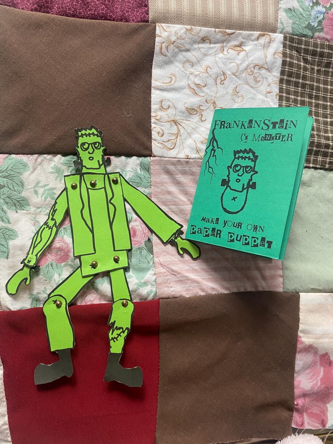 Frankenstein Paper Doll Puppet Zine: DIY Halloween Craft Activity - Etsy