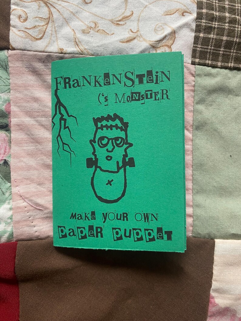 Frankenstein Paper Doll Puppet Zine: DIY Halloween Craft Activity - Etsy