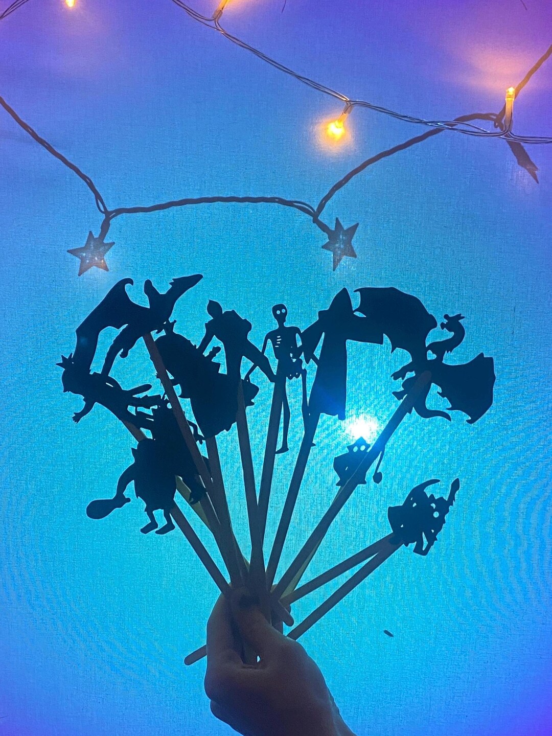 Shadow Puppet Fantasy Kit 12 Fantasy Character Puppets for Storytelling ...