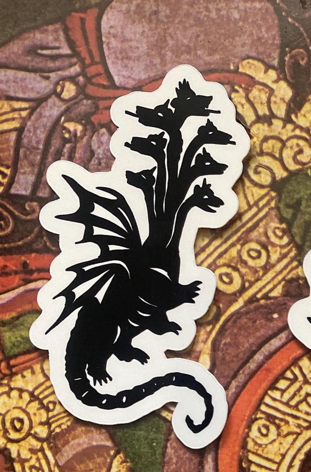 7 Headed Dragon Sticker Tall - Etsy