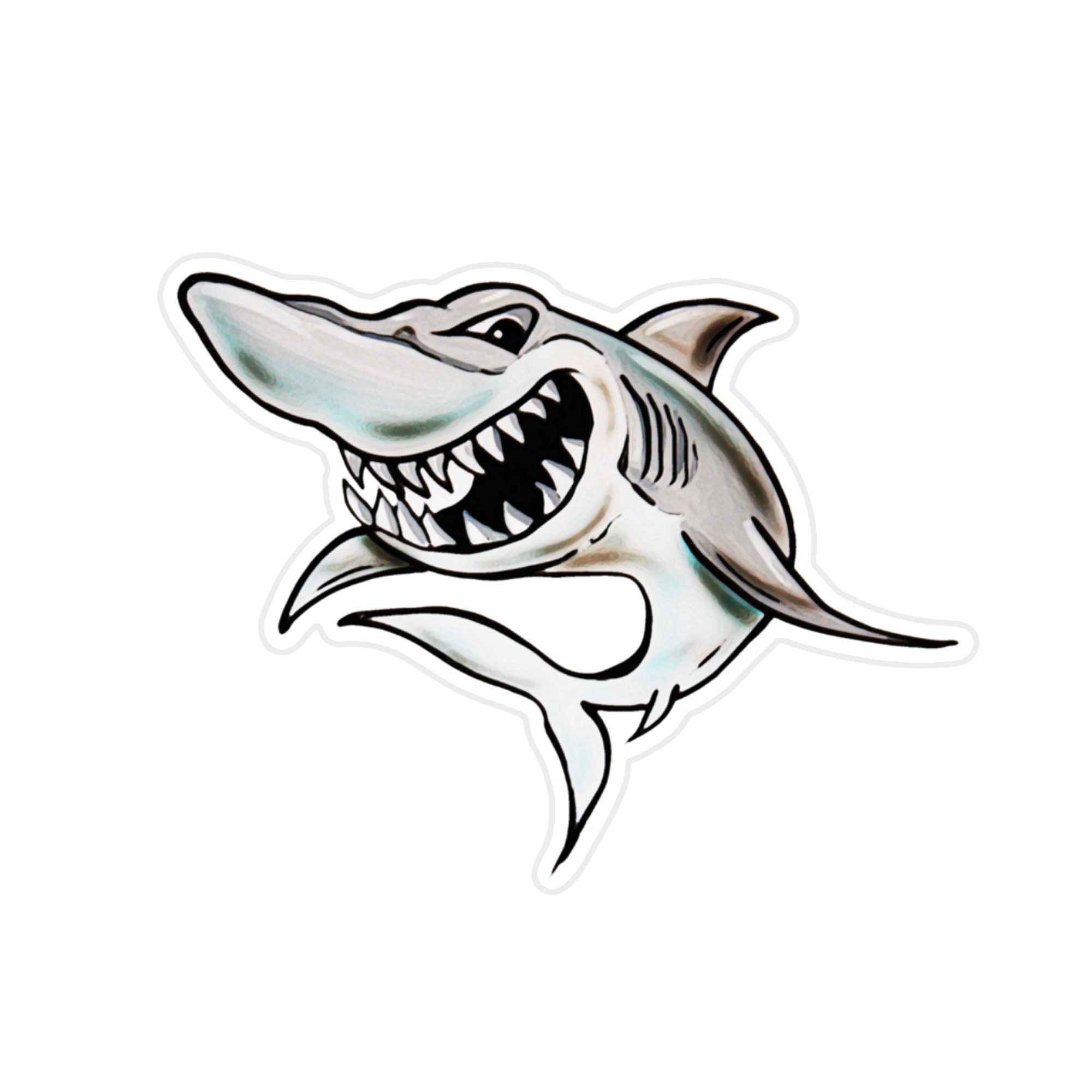 Super Shark Sticker Pack I Retro Fun Shark Sticker Pack I Durable Vinyl ...