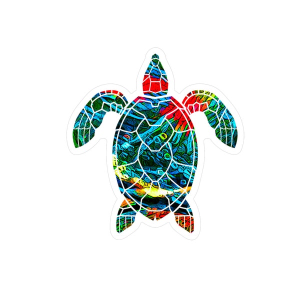 Colorful Sea Turtle - Etsy