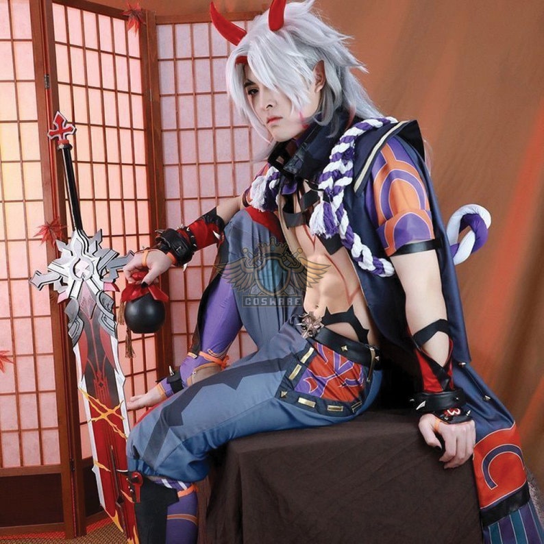 Genshin Impact Arataki Itto Cosplay Costume Etsy Canada