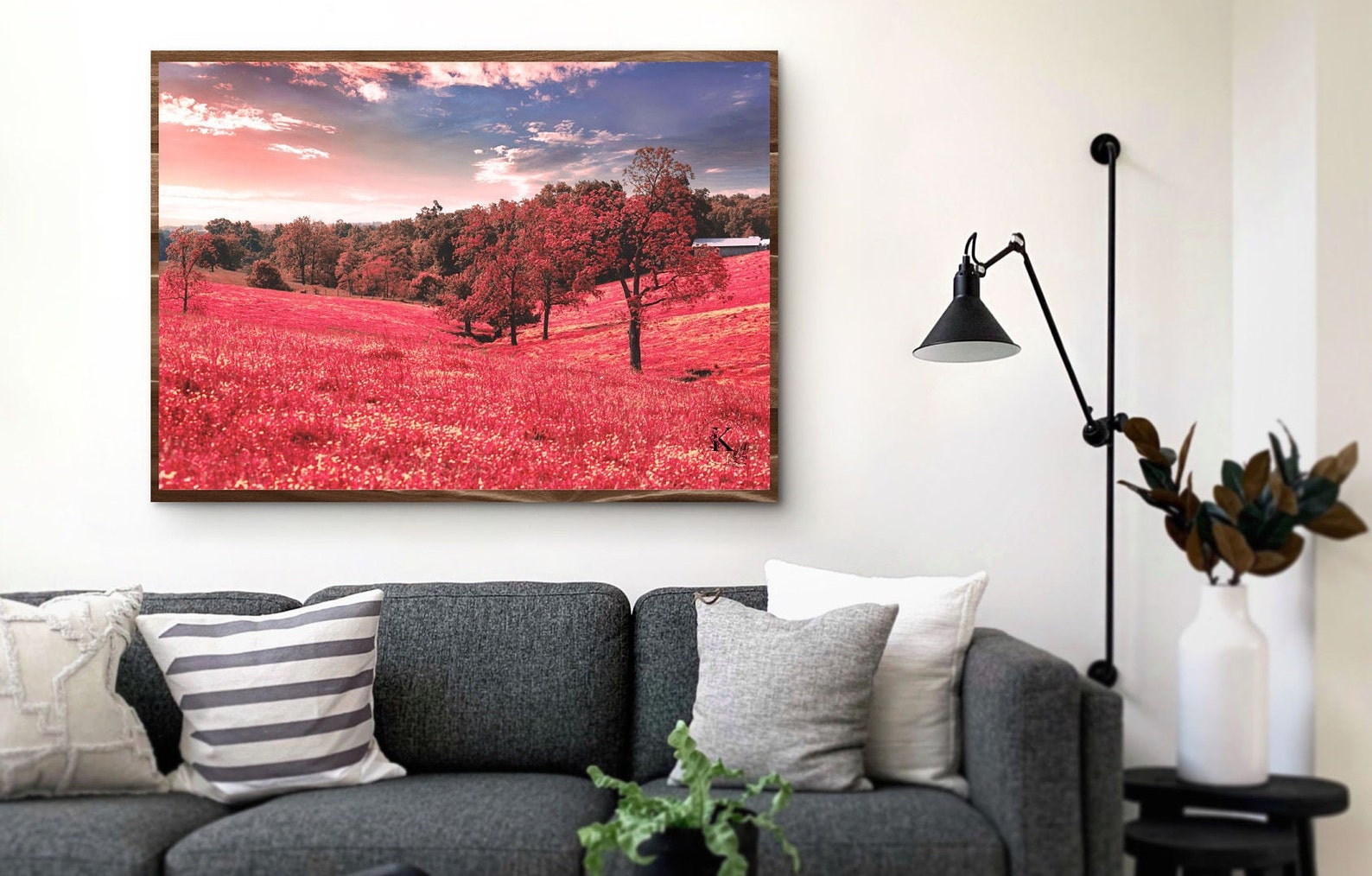 Vibrant Red Landscape, Art Print, Landscape Photo, Nature Photograph ...
