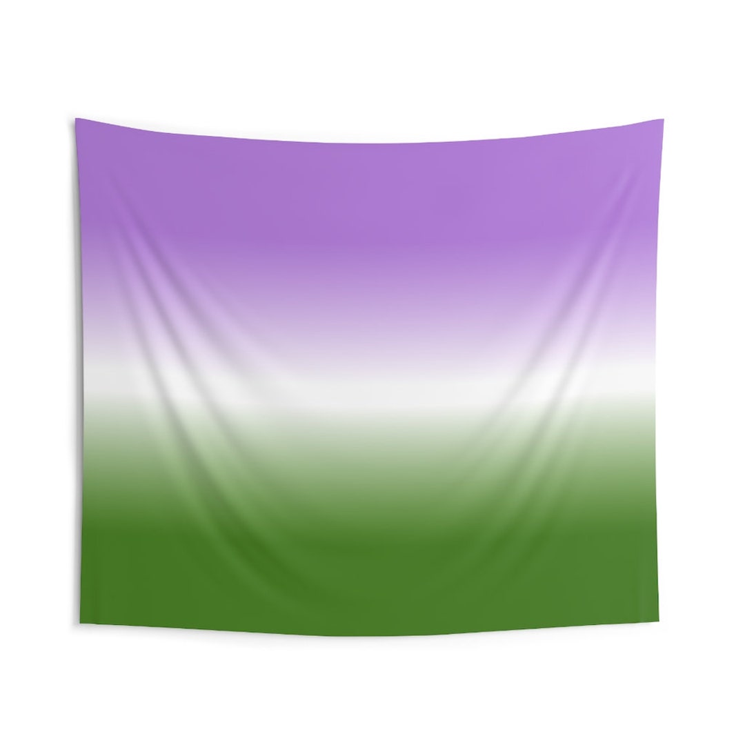 Genderqueer Pride Wall Tapestry | Gradient Ombre Stripe Wall Hanging ...