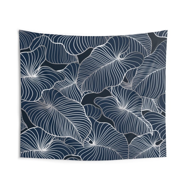 Navy Blue Elephant Tapestry - Etsy
