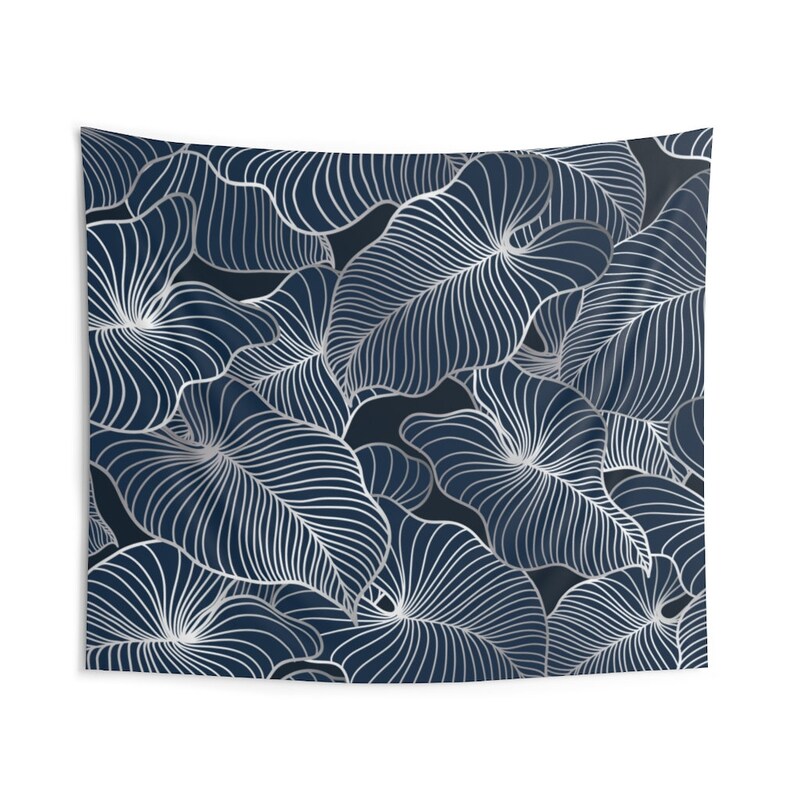 Navy Blue Elephant Tapestry - Etsy
