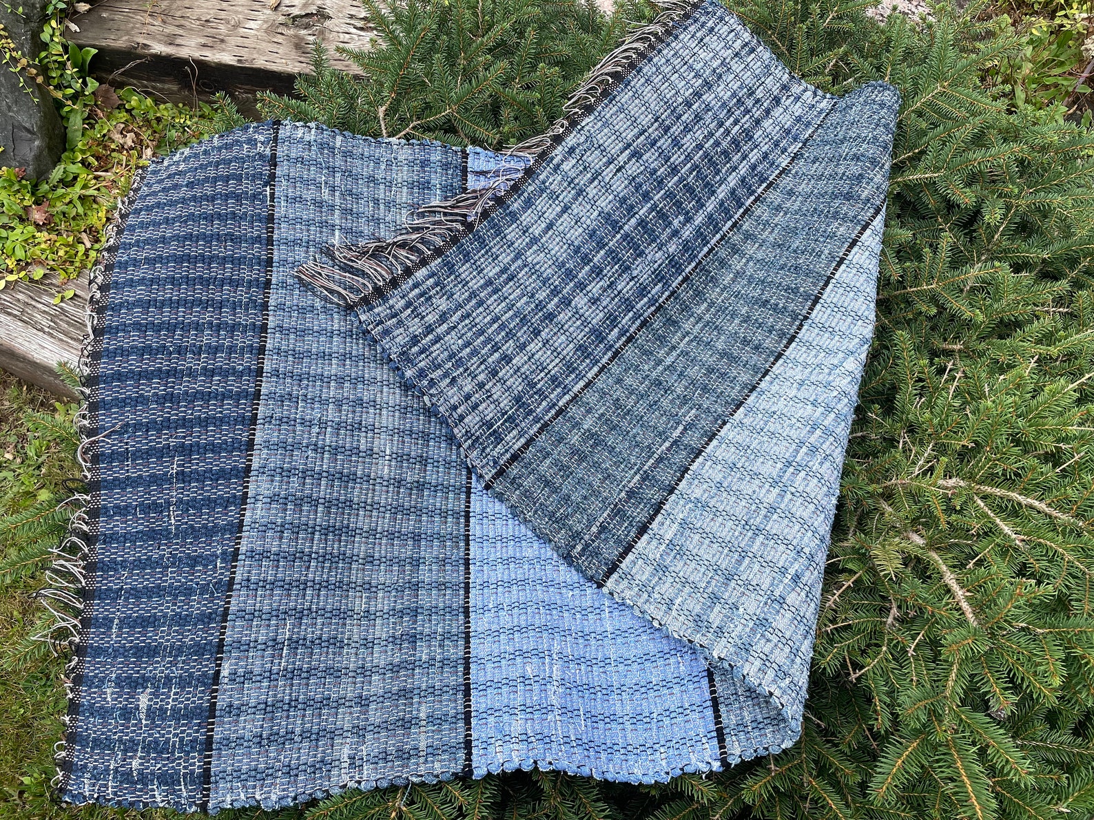Handmade Denim Rag Rug six Jeans - Etsy