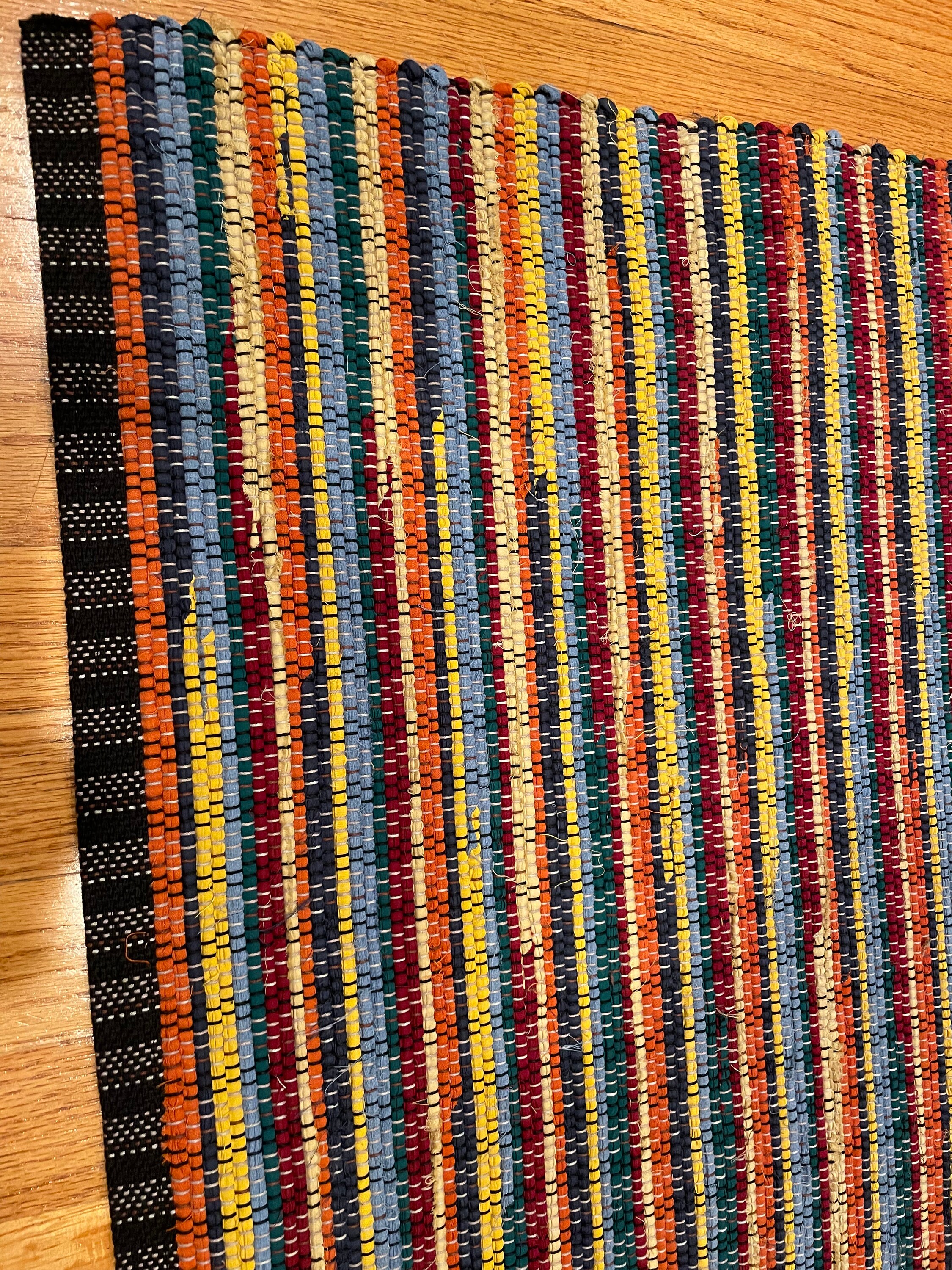 Handmade Multi Color Rag Rug "fiesta” - Etsy