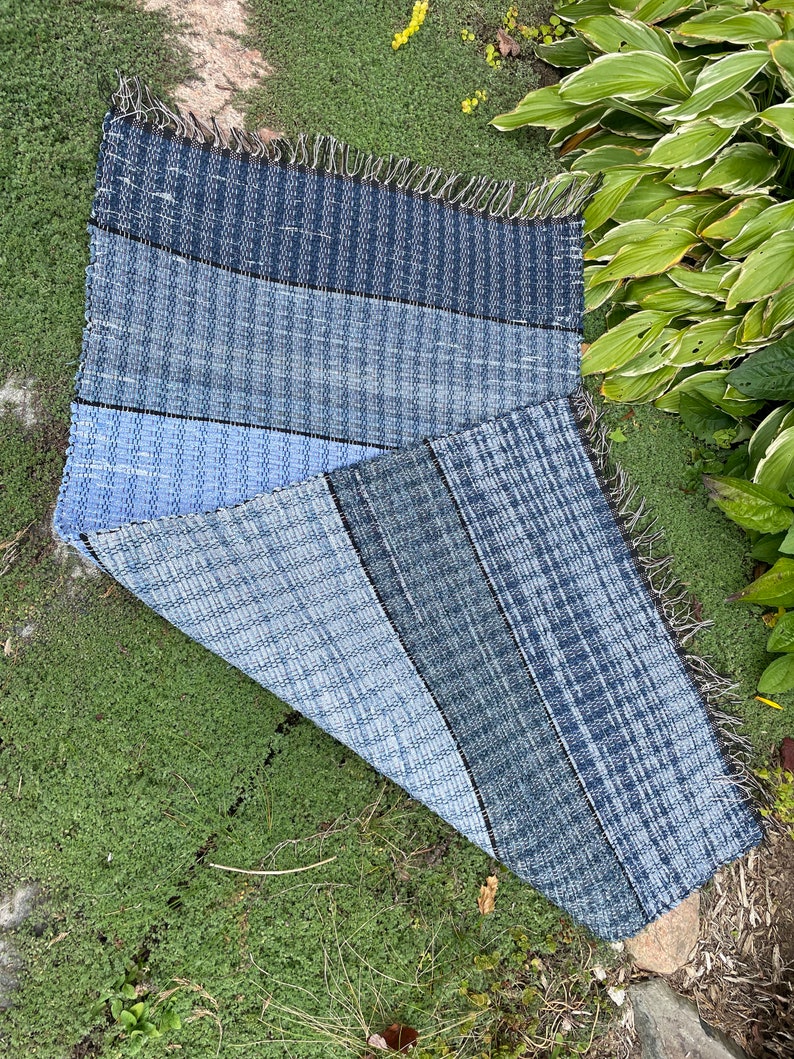 Handmade Denim Rag Rug six Jeans - Etsy