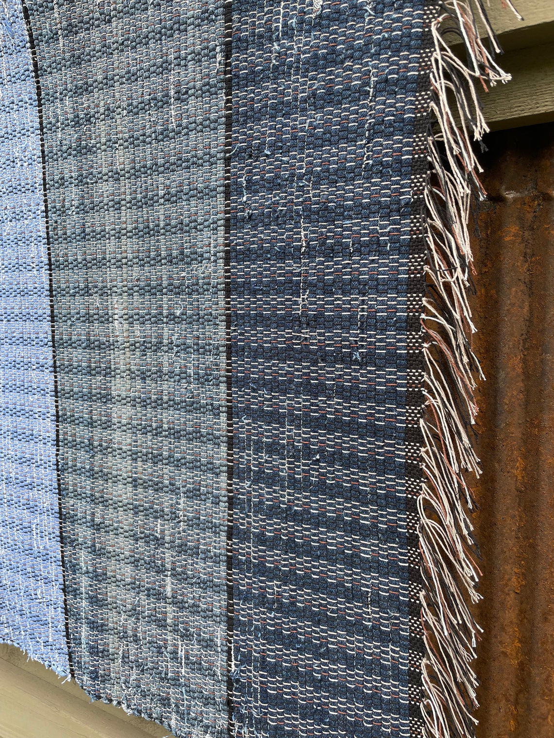 Handmade Denim Rag Rug six Jeans - Etsy