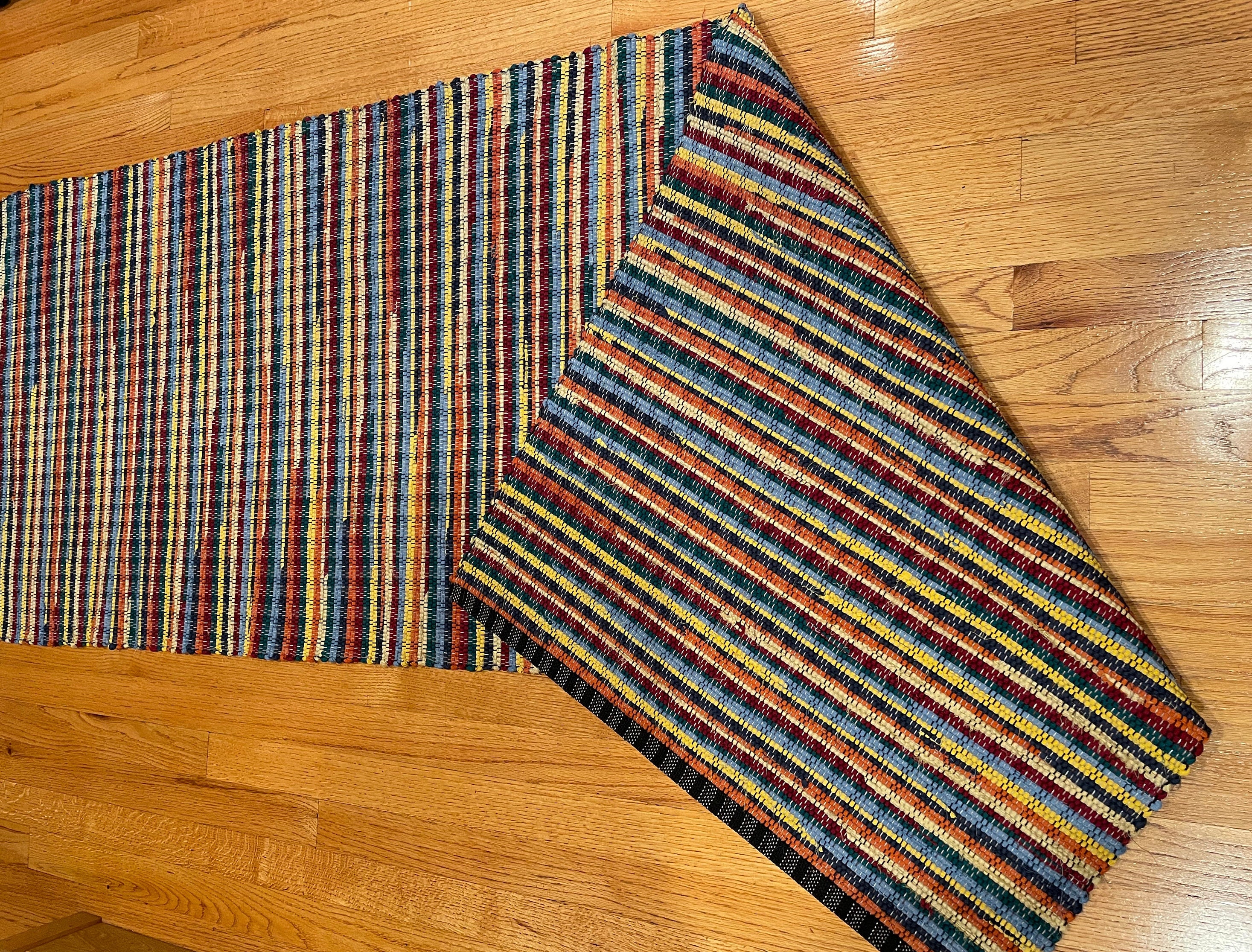 Handmade Multi Color Rag Rug "fiesta” - Etsy