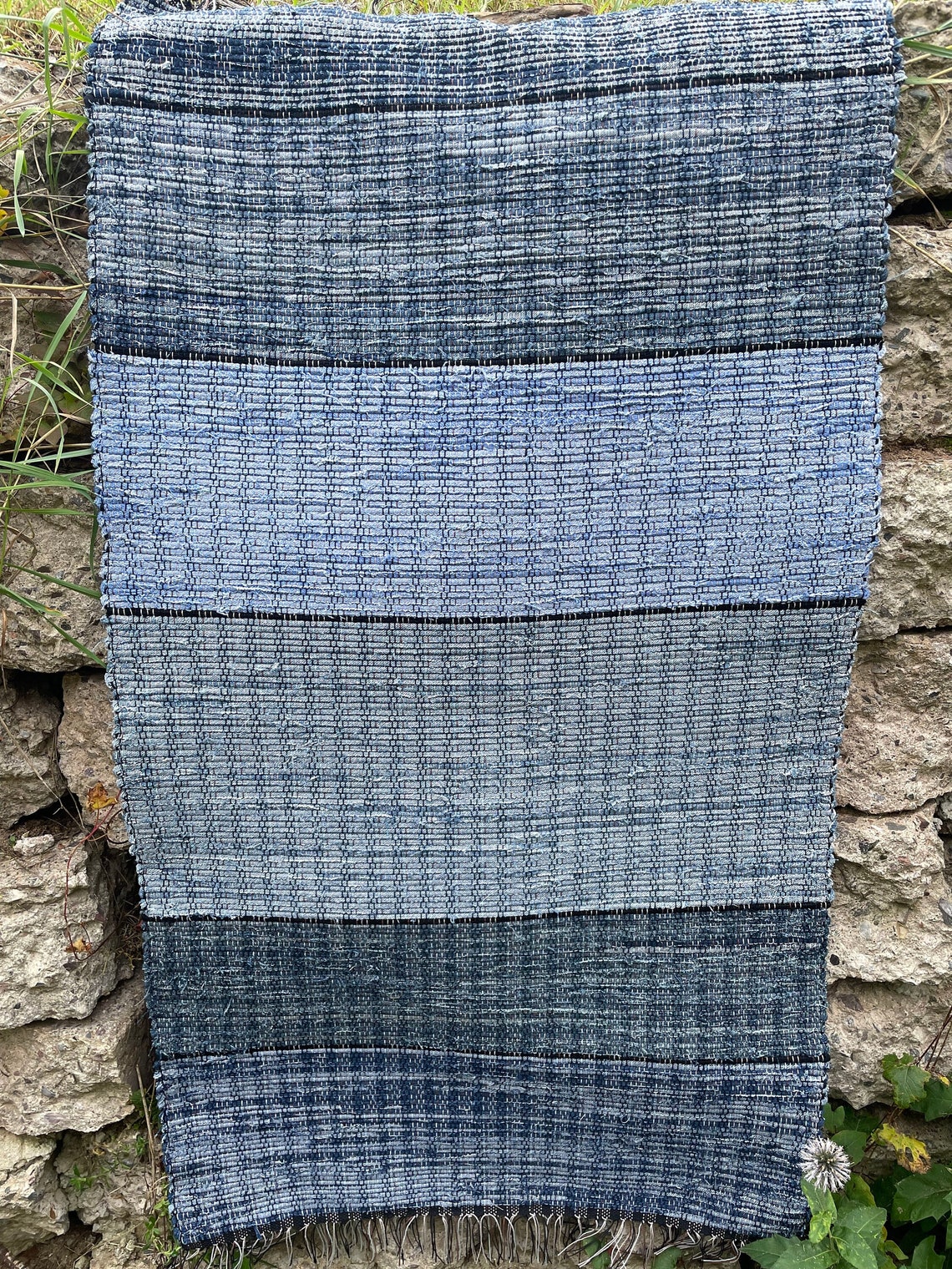 Handmade Denim Rag Rug six Jeans - Etsy