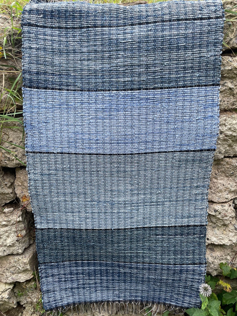 Handmade Denim Rag Rug six Jeans - Etsy