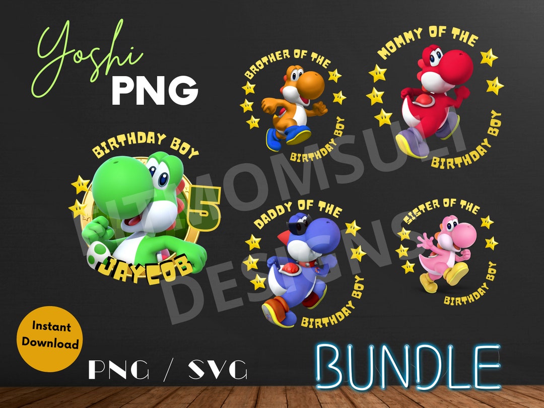 Yoshi Birthday SVG, PNG, Yoshi Svg, Cut File Image, Digital Download - Etsy