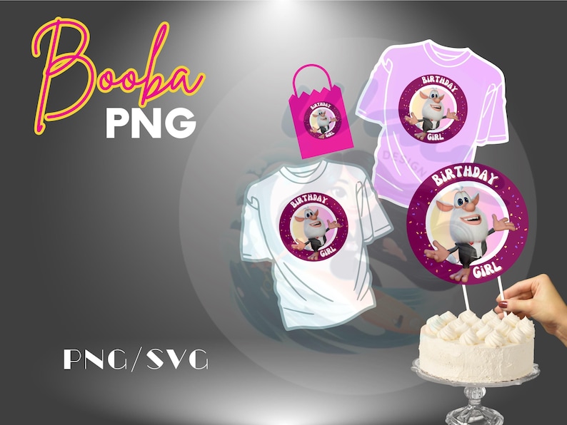 Booba Birthday Girl PNG,SVG, Booba Birthday Party Digital File - Etsy