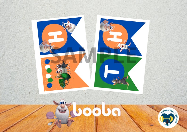 Booba Birthday Banner, Booba Party Decorations - INSTANT DOWNLOAD ...