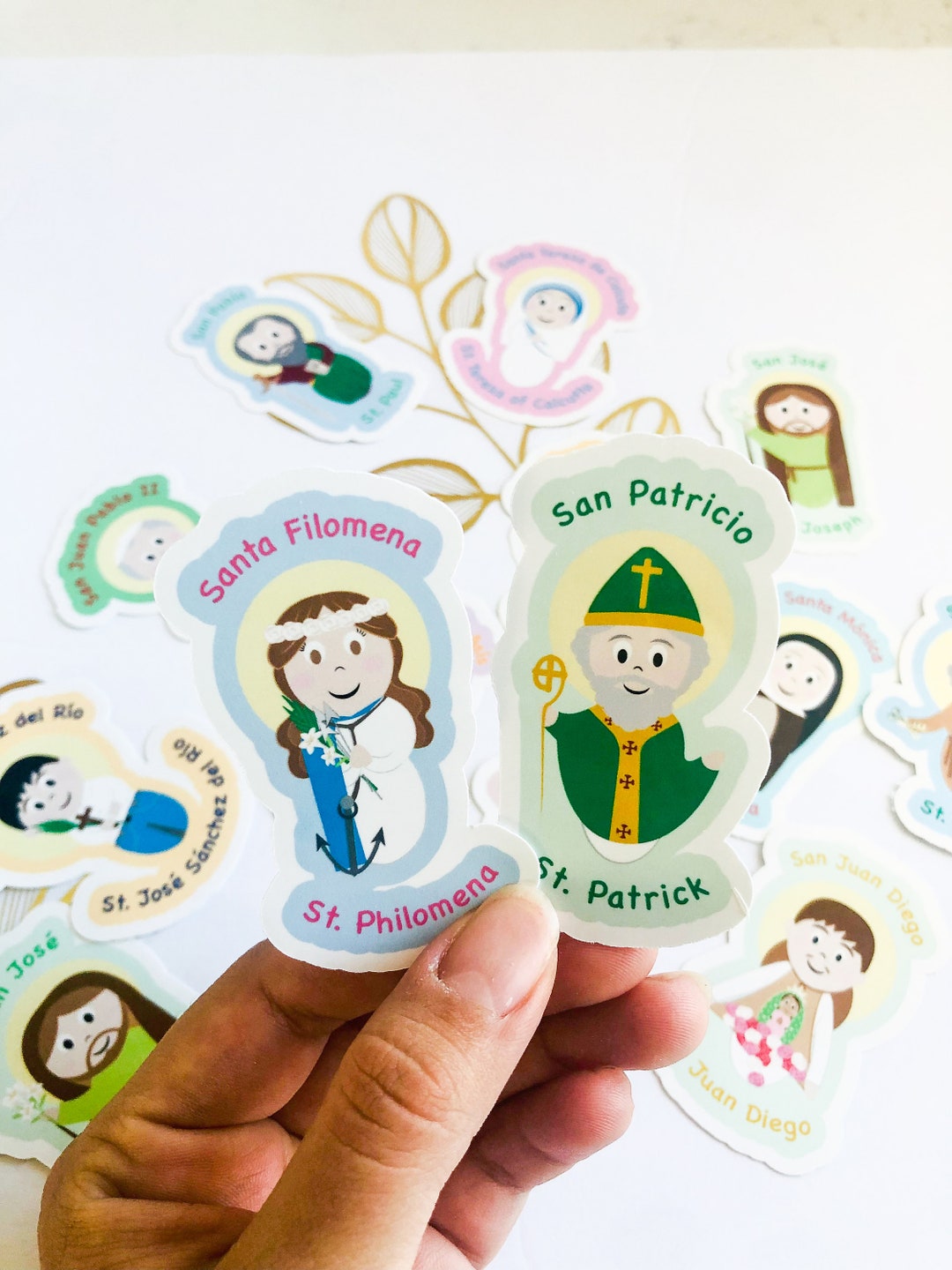 10 Cute Saint Stickers, Calcomanías Bonitas De Santos, Religious Gifts ...