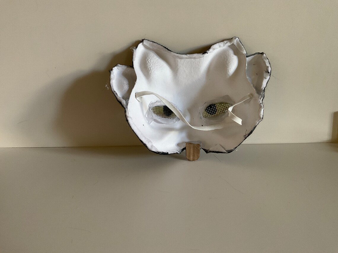 4 Eared Grey Cat Mask - Etsy