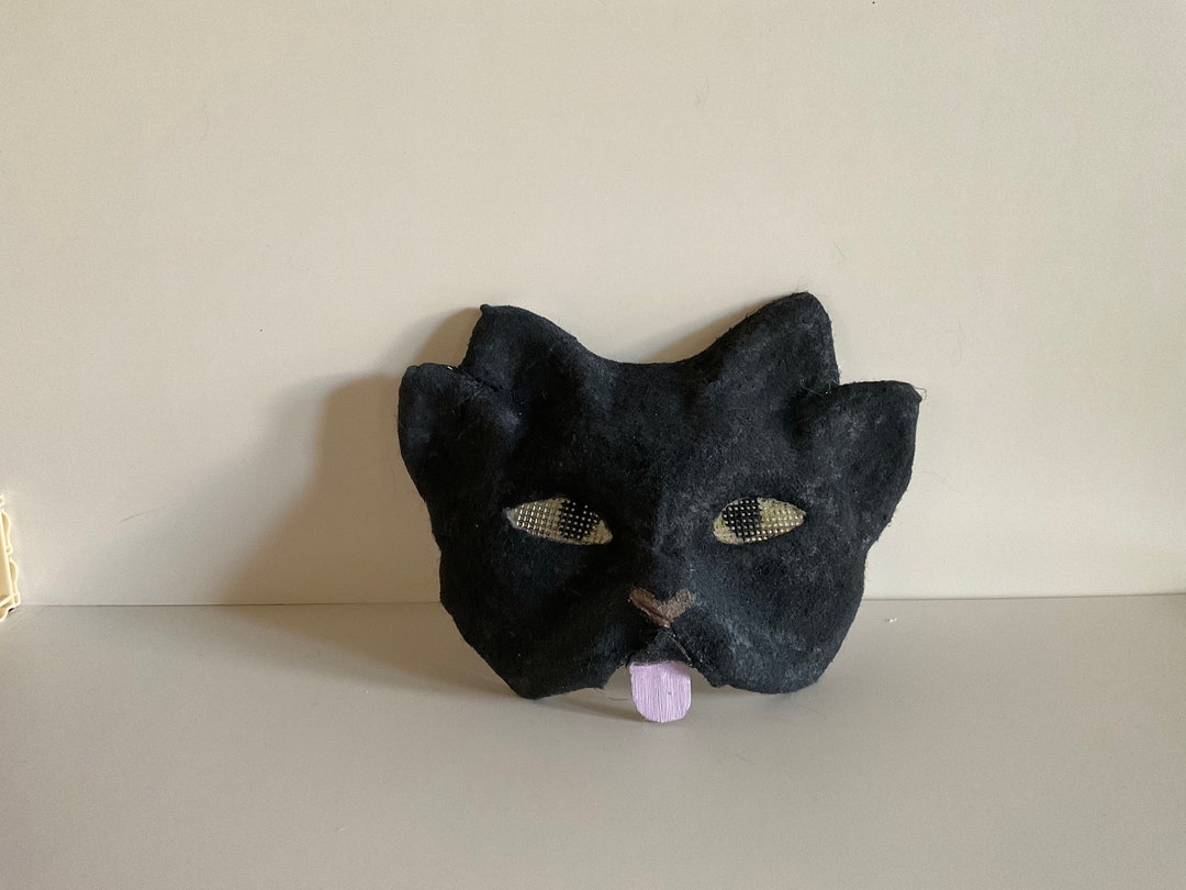 4 Eared Grey Cat Mask - Etsy