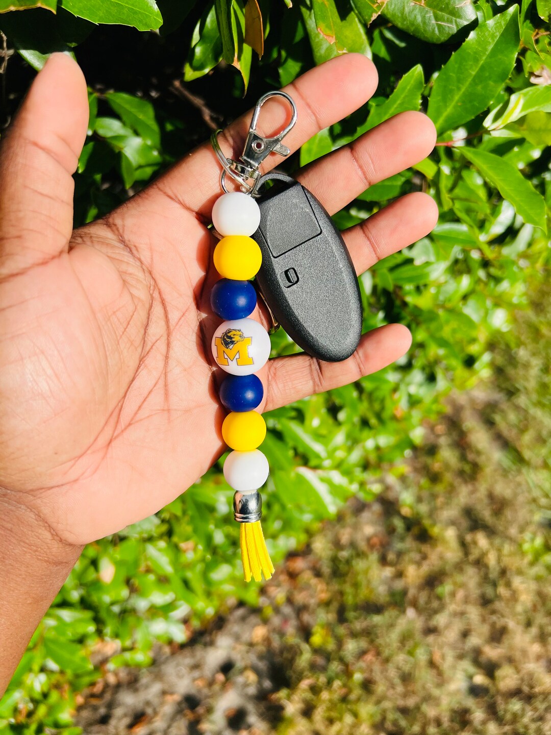 Michigan Keychain, School Color and Mascot Keychain. - Etsy
