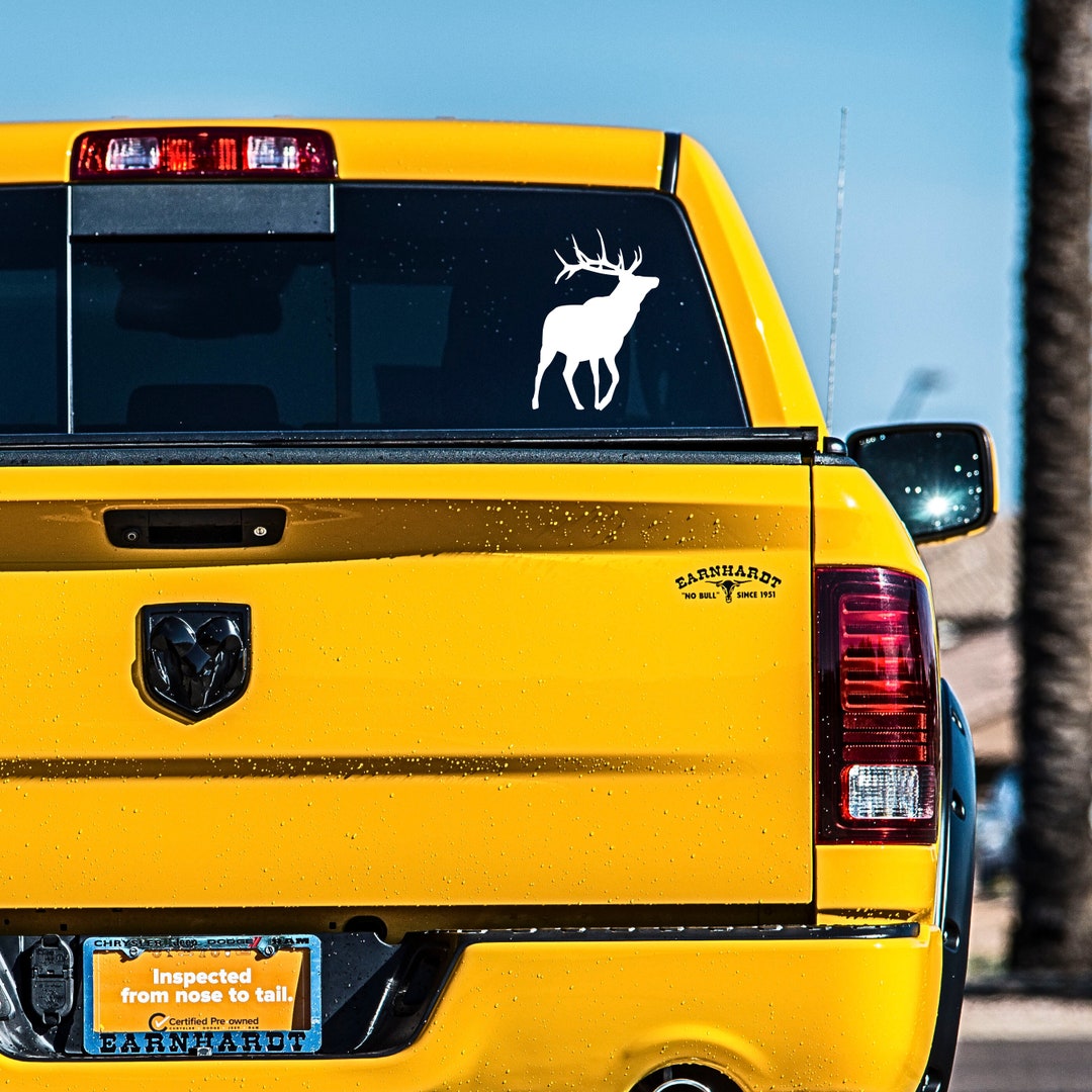 Bull Elk Vinyl Car Decal Marine Grade Vinyl - Etsy