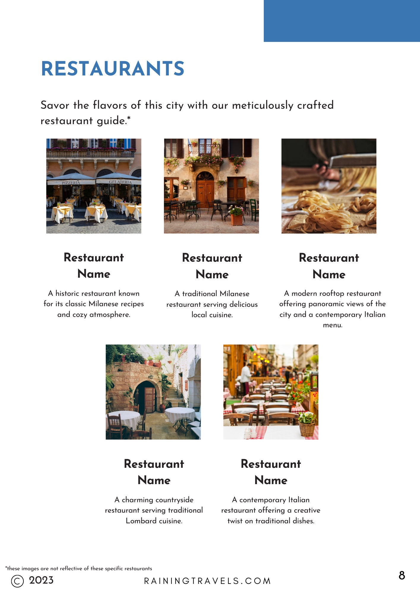 Milan Travel Guide City Guide, Digital Travel Planner, Google Sheet ...