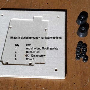 Base Plate for Arduino Uno, Mounting Plate for Arduino Uno, Arduino Mount, Arduino Base, Arduino ...