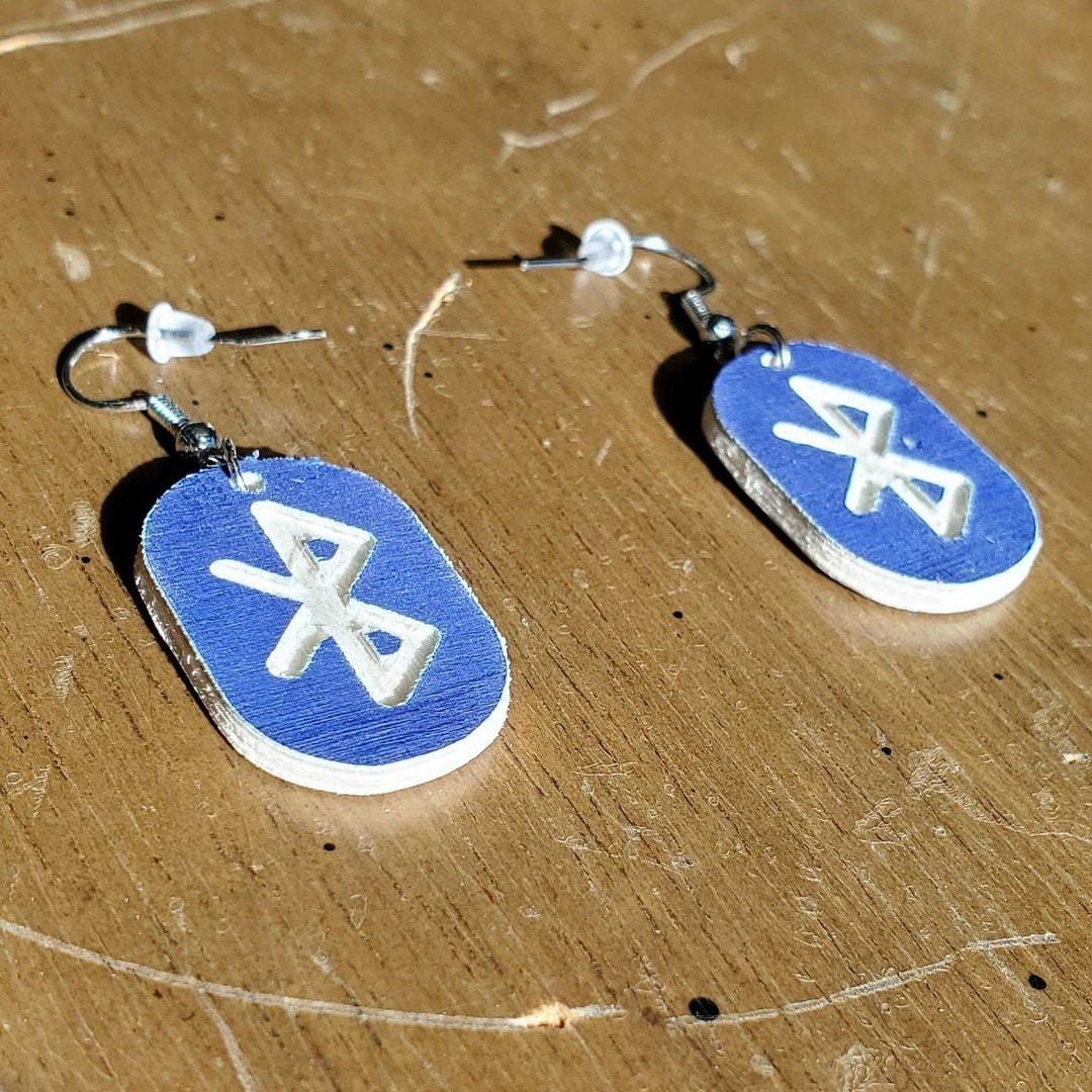 Bluetooth Themed Earrings, Bluetooth Earrings, Techie Earrings, Tech ...